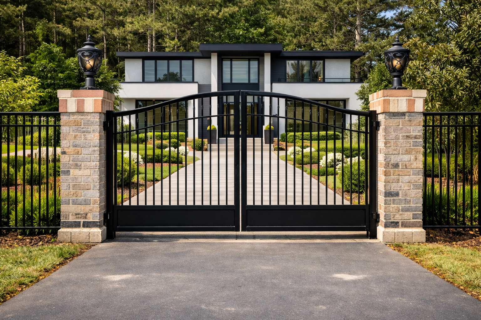 Cool Style Steel Entry Gate _ Metal Gate_ Driveway Gate _GG-074 ...