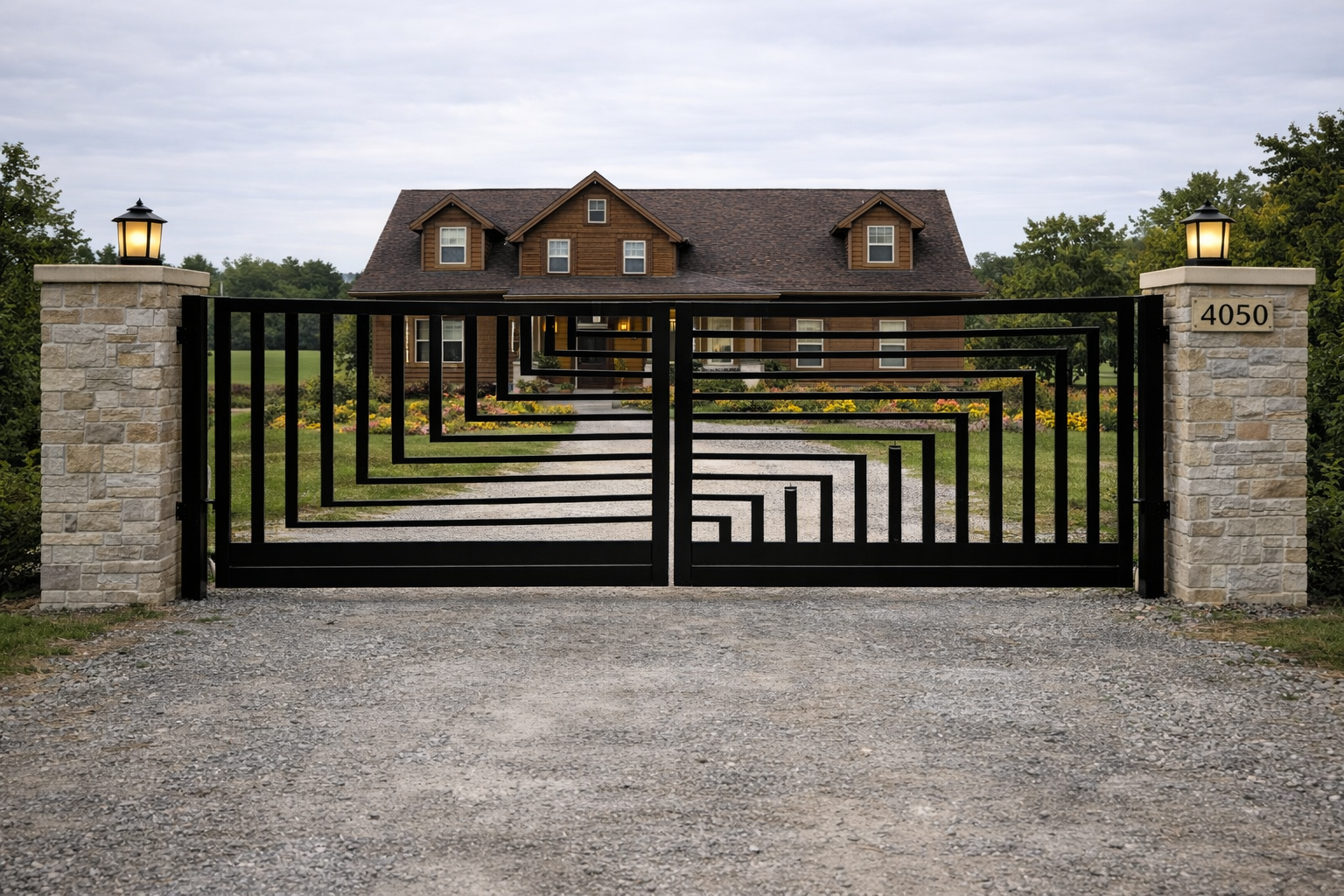 A Symmetrical Steel Entry Gate _ Heavy Duty Gate _ Steel Gate _ GG-008 ...