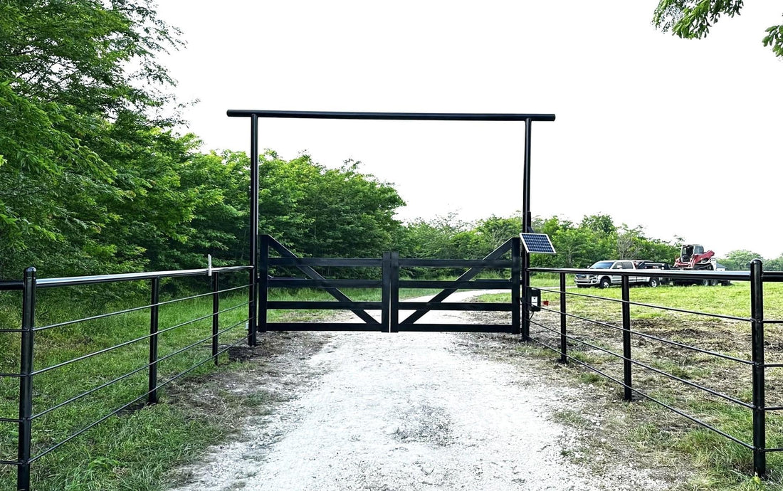 Angle Farm Style _ Steel Driveway Gate _ Canadian Crafted Excellence_G ...